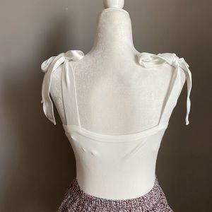 Tops | New Tie Shoulder Bow Bodysuit | Poshmark